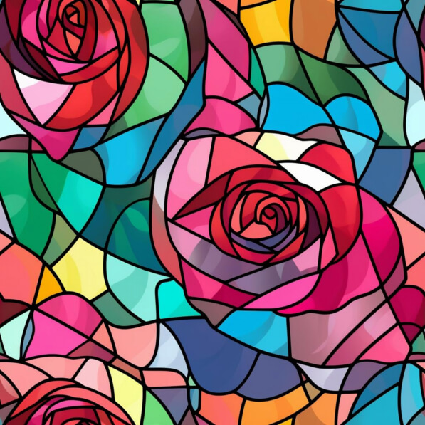 Descarga Arte Abstracto de Rosas de Vidrio Fregado Patrones En Línea ...