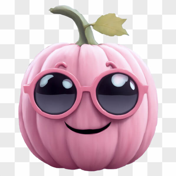 Descarga Personaje de calabaza rosa lindo con gafas Cartoons En Línea ...