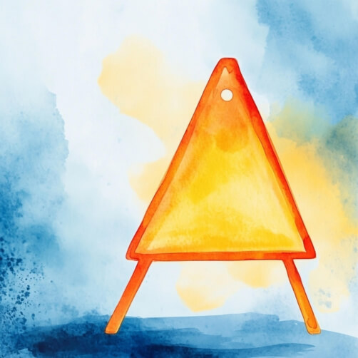 Download Yellow Warning Sign on Watercolor Background Backgrounds ...