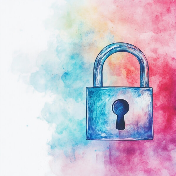 Download Stylized Watercolor Padlock with Pastel Background Backgrounds ...