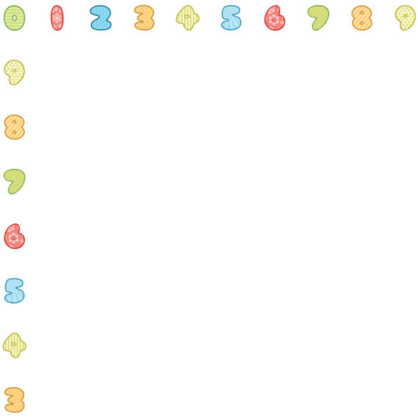 Download Colorful Numbers 0 to 9 for Educational Use Borders & Corners ...