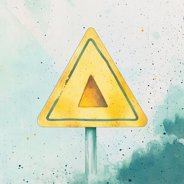 Download Yellow Warning Sign on Watercolor Background Backgrounds ...