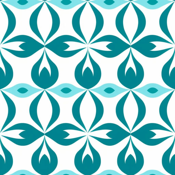 Descarga Patrón floral geométrico en verde azulado y azul claro ...