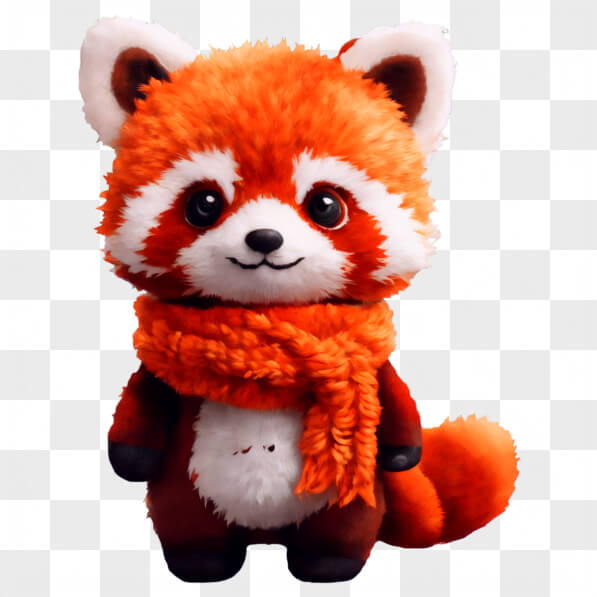Download Kawaii Red Panda Plush Toy with Scarf Kawaii Online - Creative ...