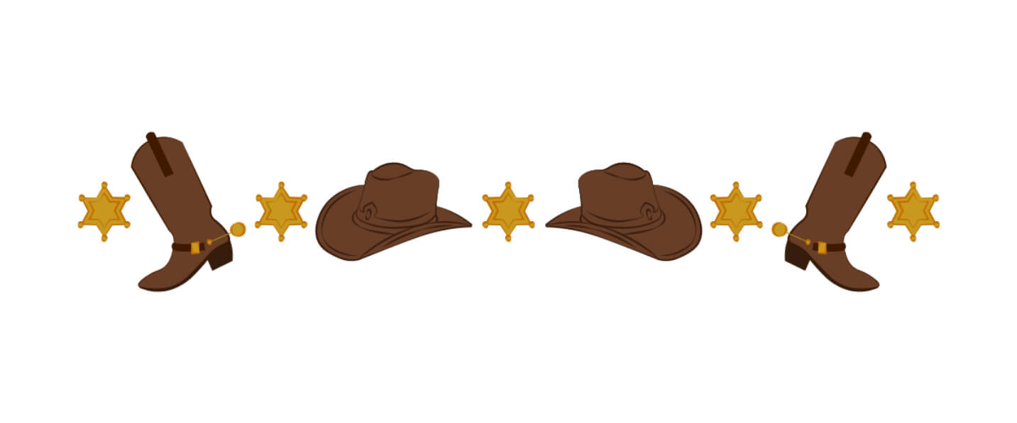 Download Cowboy Boots, Hats, and Sheriff Stars Borders & Corners Online ...