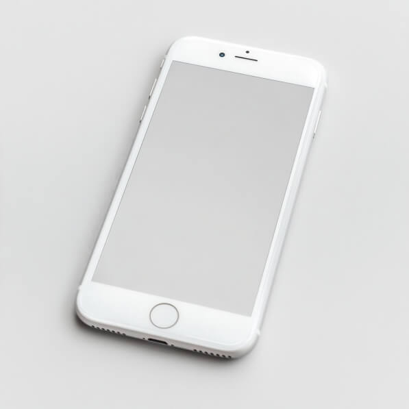 Descarga Smartphone blanco minimalista sobre superficie gris Mockups En ...