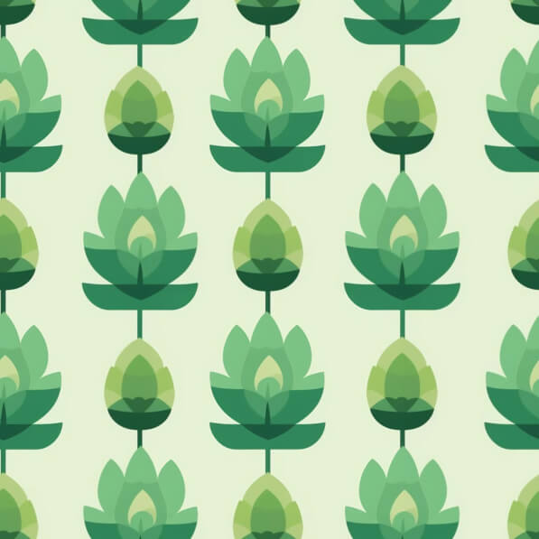 Download Stylized Green Plant Pattern Patterns Online - Creative Fabrica