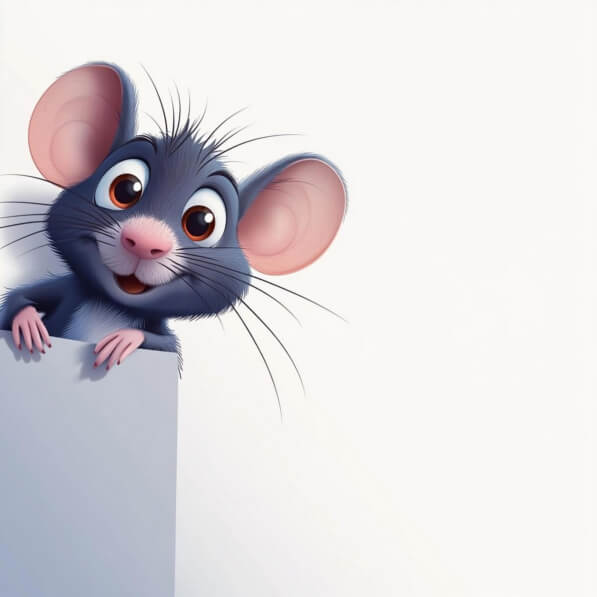 Download Playful Animated Mouse Peeking Over a Sign Backgrounds Online ...