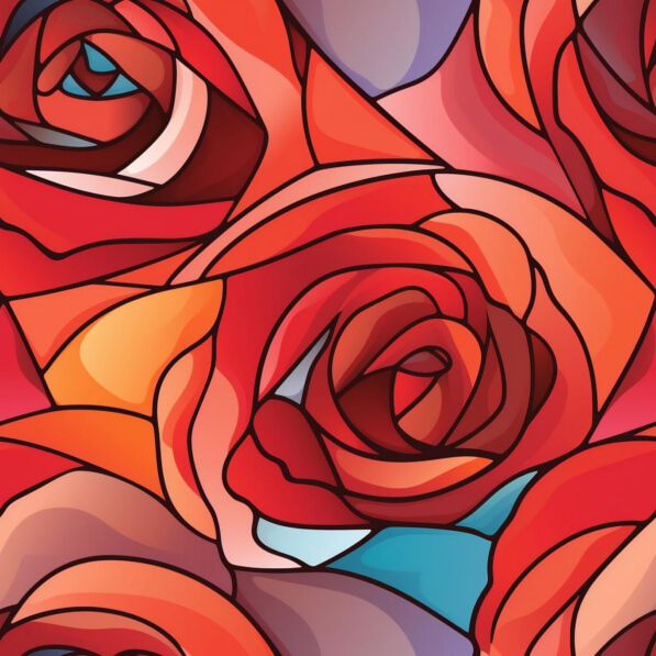 Télécharger Motif vibrant de roses Motifs En Ligne - Creative Fabrica