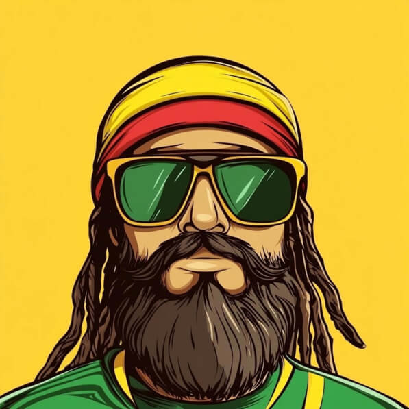 Descarga Ilustración estilizada de un hombre inspirado en el reggae ...