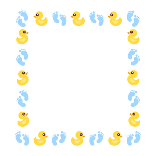 Descarga Borde Juguetón con Patitos de Goma y Pies de Bebé Marcos En ...