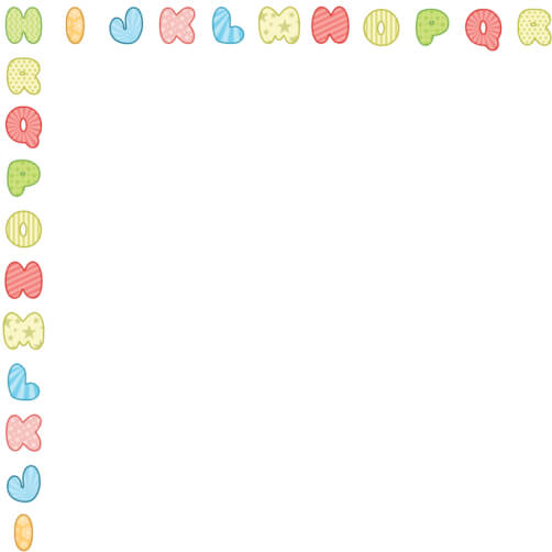 Download Colorful Alphabet Design Borders & Corners Online - Creative ...