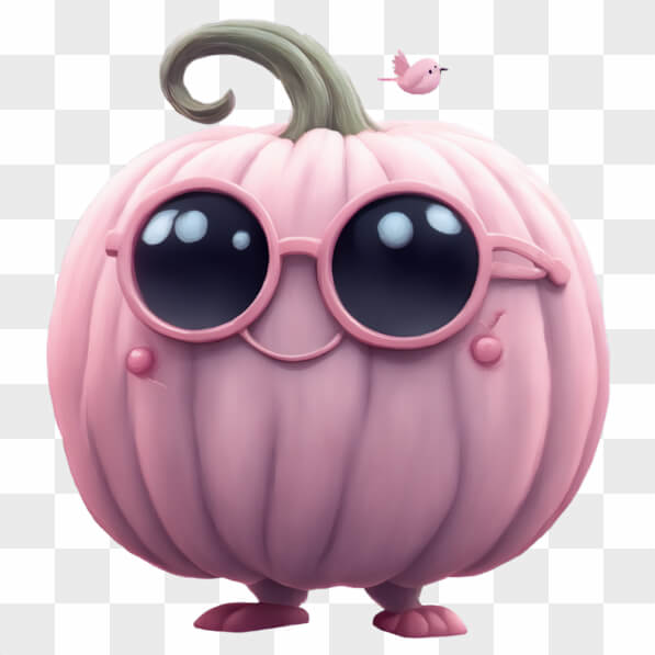 Descarga Personaje de calabaza rosa lindo con gafas de sol Cartoons En ...