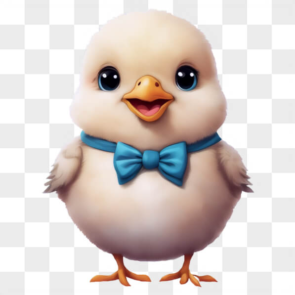 Download Cheerful Animated Chick with Blue Bow Tie Cartoons Online ...