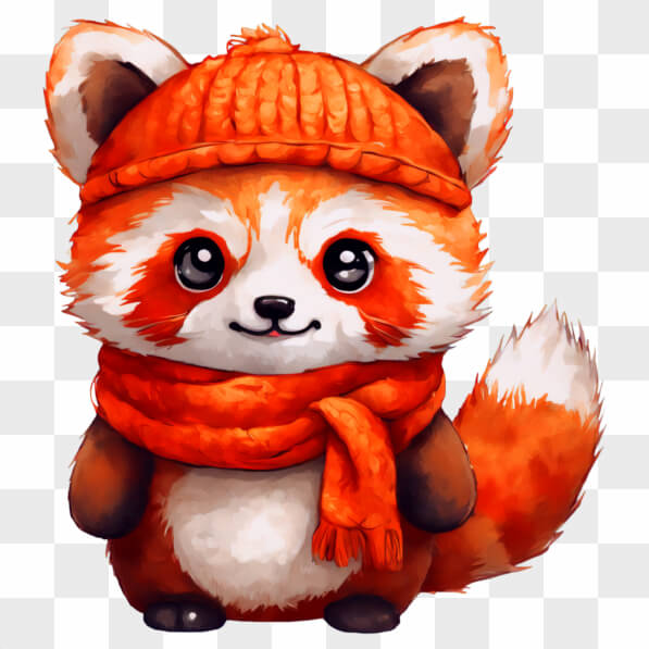 Download Kawaii Red Panda Character in Cozy Outfit Kawaii Online ...