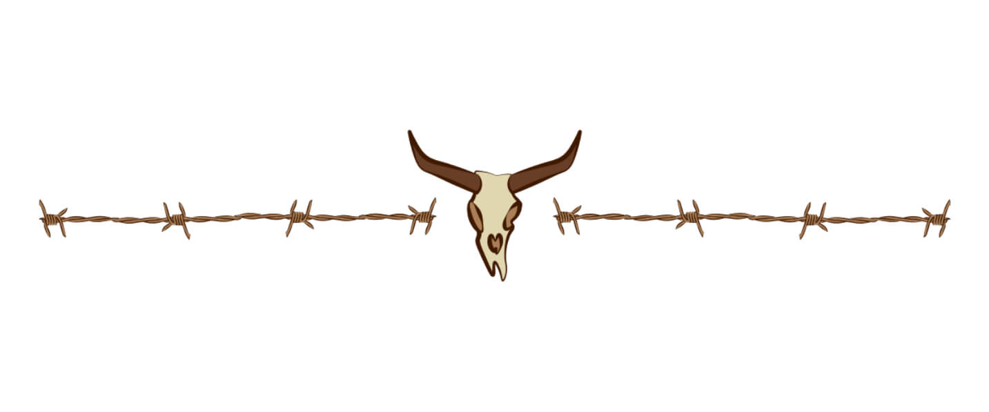 Download Bull Skull with Barbed Wire Borders & Corners Online ...