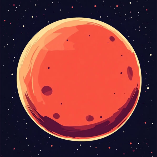 Download Stylized Mars with Starry Background Backgrounds Online ...