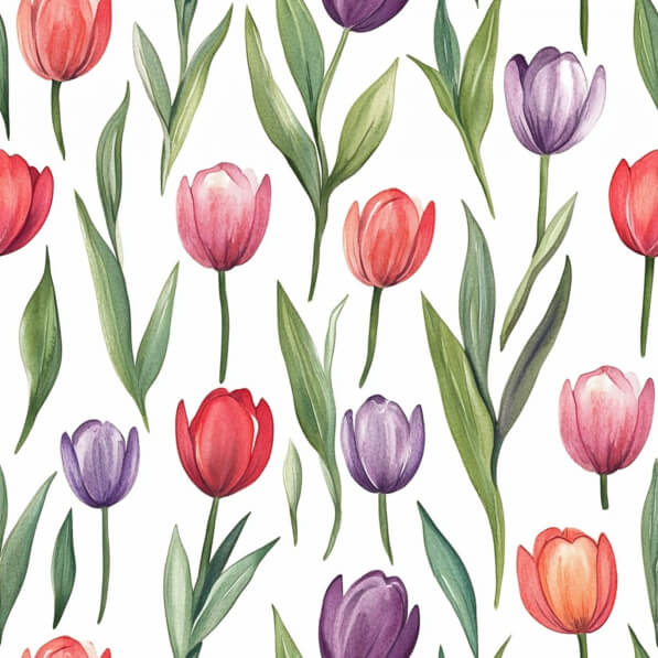 Download Colorful Tulip Pattern Patterns Online - Creative Fabrica