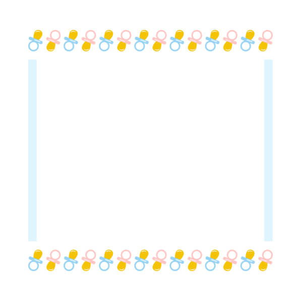 Download Colorful Pacifier Border Design Frames Online - Creative Fabrica