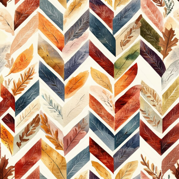Download Colorful Chevron Leaf Pattern Patterns Online - Creative Fabrica