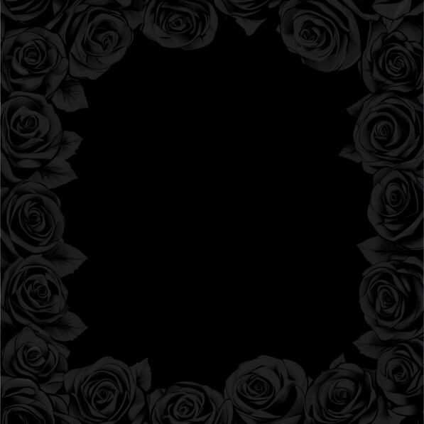 Download Black Roses Frame on Black Background Backgrounds Online ...