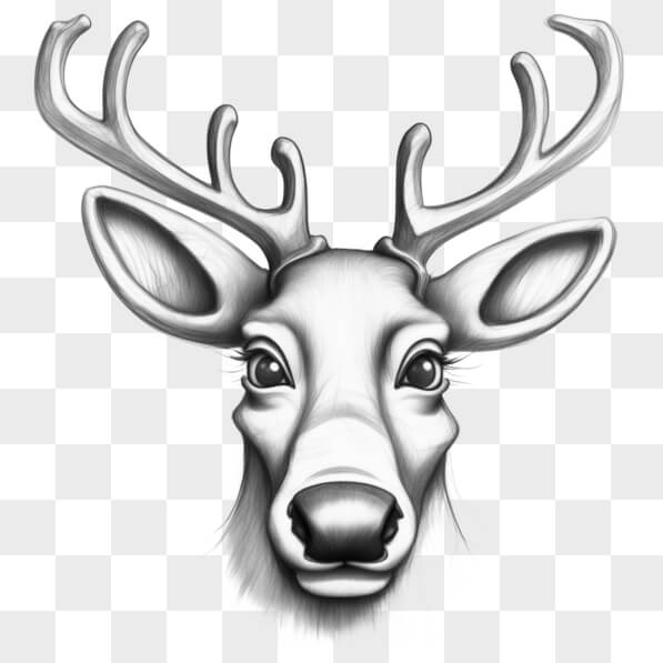 Scarica Illustrazione di un cervo Schizzi Online - Creative Fabrica