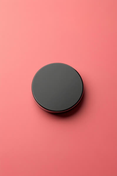Download Minimalist Black Circular Object on Coral Surface Mockups ...