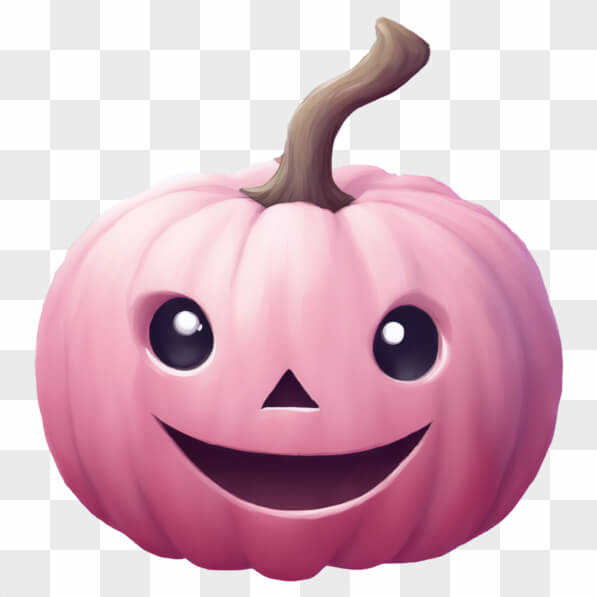 Descarga Linda calabaza rosa con una cara amigable Cartoons En Línea ...