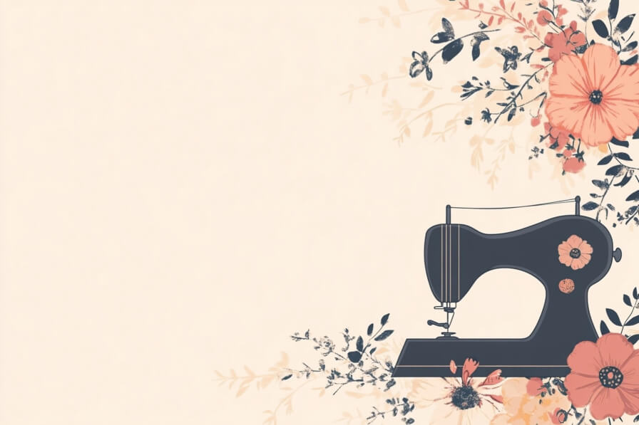 Download Vintage Sewing Machine with Floral Design Backgrounds Online ...