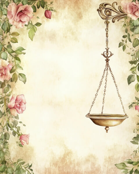 Download Ornate Hanging Scale with Floral Frame Backgrounds Online ...
