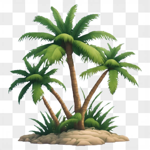 Download Cluster of Palm Trees Cartoons Online - Creative Fabrica