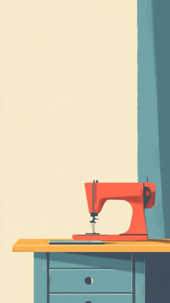 Download Vintage Rode Naaimachine op Houten Tafel Achtergronden online ...