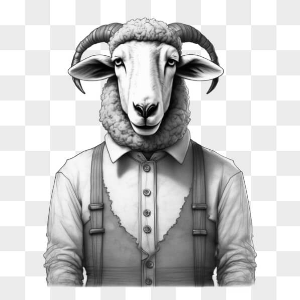 Download Surreal Humanoid Sheep Sketches Online - Creative Fabrica
