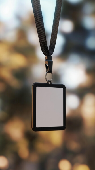 Télécharger Badge d'identité vierge sur cordon noir Mockups En Ligne ...