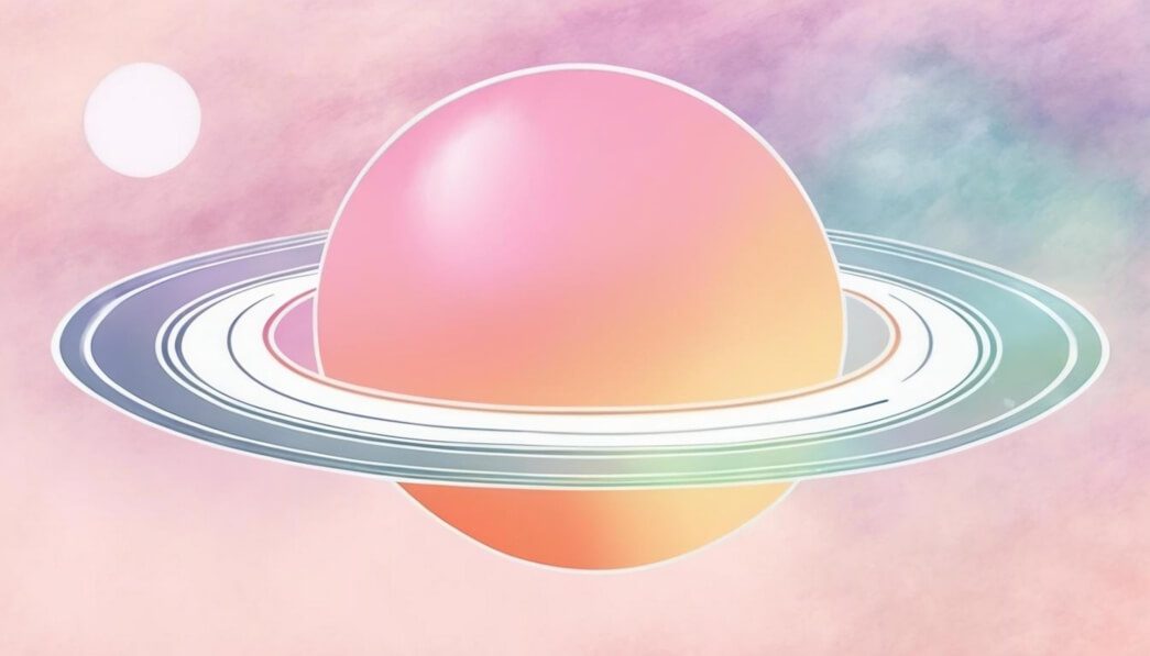 Download Stylized Planet with Rings in Pastel Background Backgrounds ...