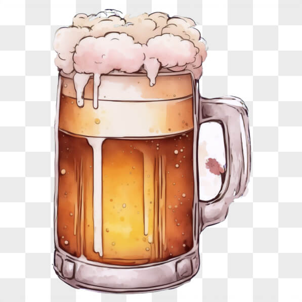Download Illustration of a Beer Mug with Frothy Beer Cartoons Online ...