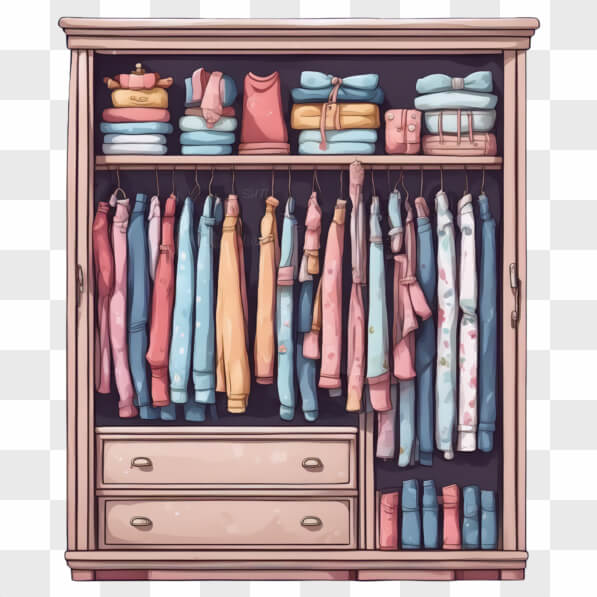 Baixe Guarda-roupa Organizado com Roupas Coloridas Cartoons - Creative ...