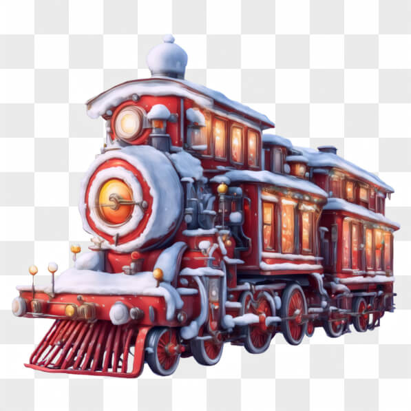 Download Vintage Steam Locomotive in Winter Cartoons Online - Creative ...