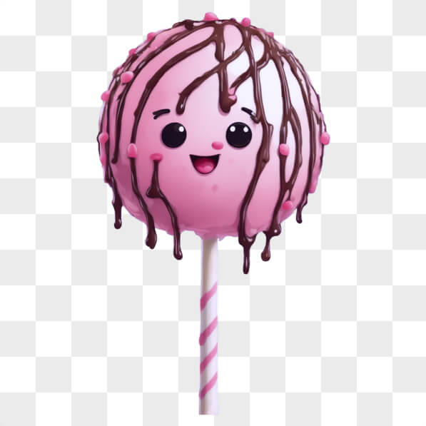 Download Whimsical Cake Pop with Chocolate Drizzle Cartoons Online ...