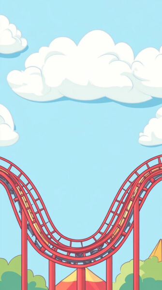 Download Animated Roller Coaster in a Bright Sky Backgrounds Online ...
