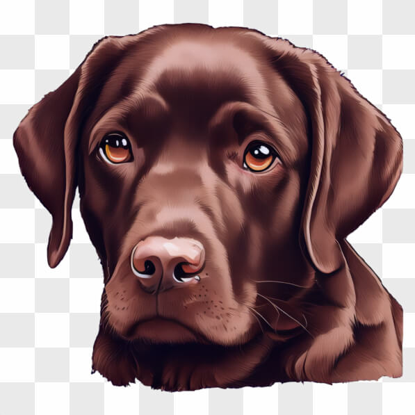 Download Portrait of a Brown Labrador Retriever Cartoons Online ...