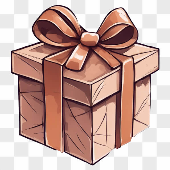 Download Wrapped Gift Box with Bow Cartoons Online - Creative Fabrica