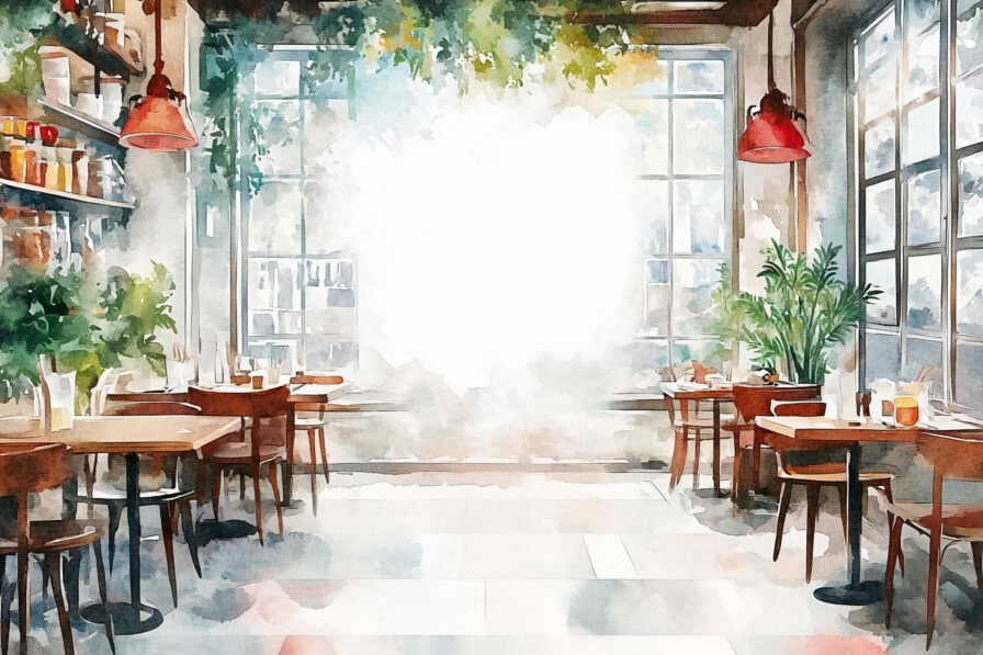 Download Cozy Cafe Interior with Natural Light and Greenery Backgrounds ...