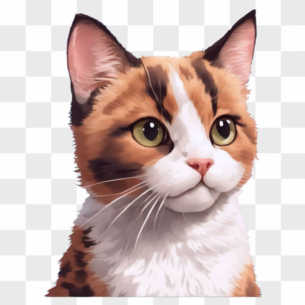 Download Calico Cat Portrait Cartoons Online - Creative Fabrica
