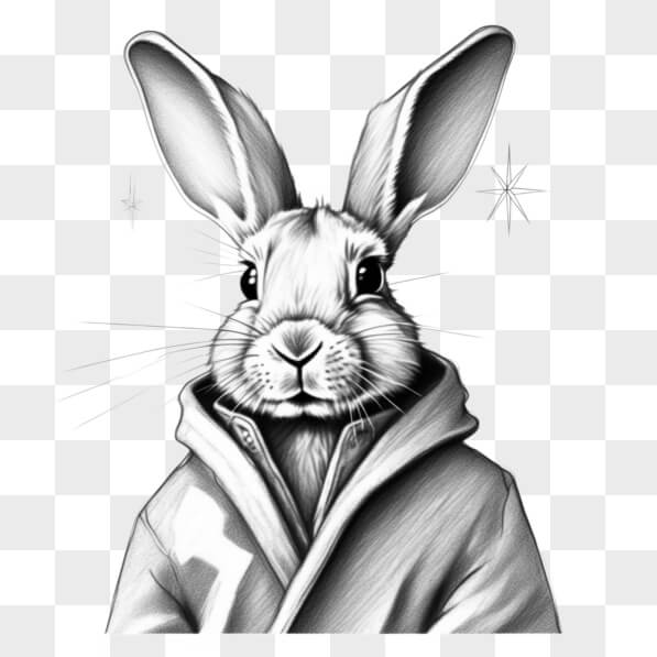 Download Stylized Rabbit Character in Jacket Sketches Online - Creative ...