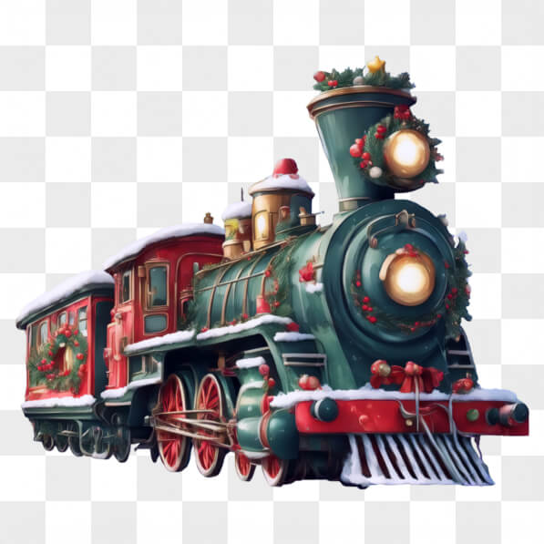 Download Festive Steam Locomotive Cartoons Online - Creative Fabrica