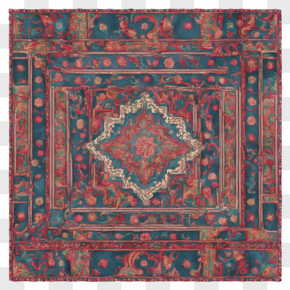 Download Intricate Textile Design with Floral and Geometric Patterns ...