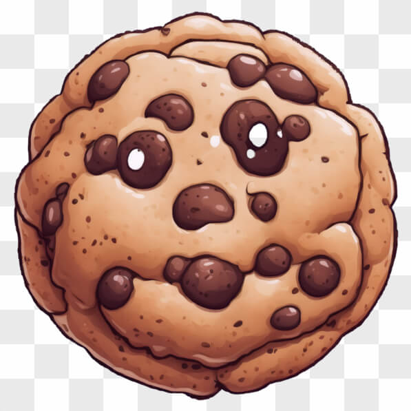 Scarica Biscotto al cioccolato a cartone con una faccia felice Cartoni ...