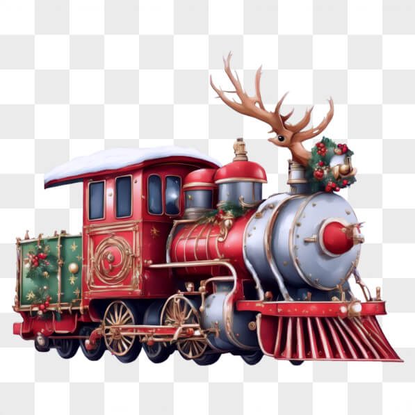 Download Festive Christmas Train Cartoons Online - Creative Fabrica