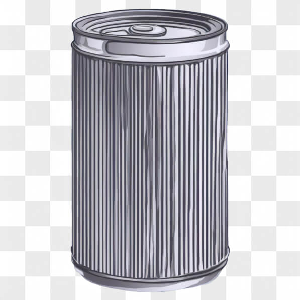 Download Metallic Can with Vertical Ridges Cartoons Online - Creative ...